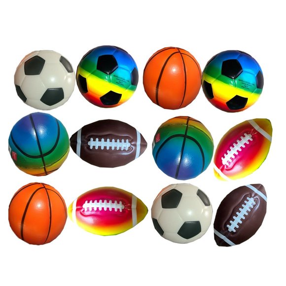 Bulleye's Playground | Toys | Kids Squishy Foam Balls Soccer Football ...